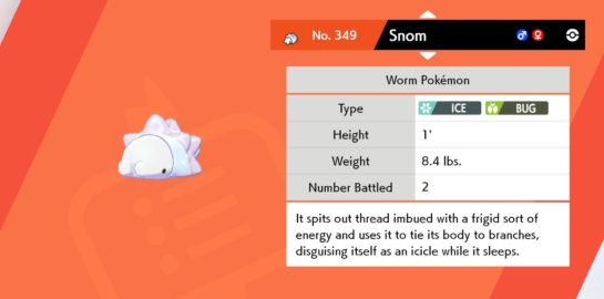 Pokémon Sword and Shield: How to Evolve Snom into No.350 Frosmoth ...