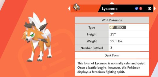 Pokémon Sword and Shield: How to Get Dusk Form Lycanroc, Own Tempo ...
