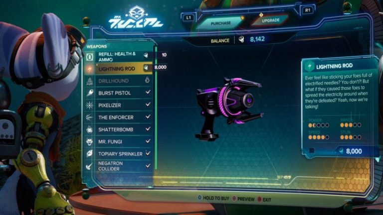 Lightning Rod & Lightning Strike | Weapon Guide | Ratchet & Clank: Rift ...