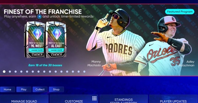 MLB The Show 22 Finest of the Franchise Program